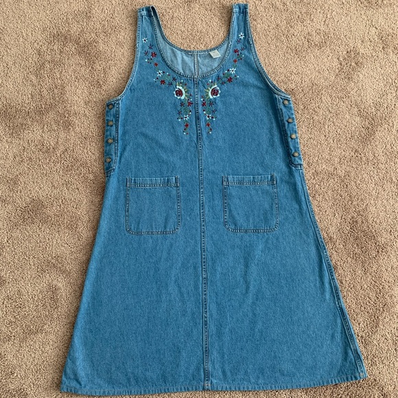 Jane Ashley | Dresses | Jane Ashley Vintage Denim Dress Floral ...